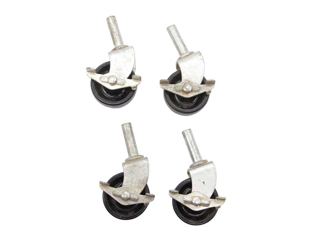 Set of Reclaimed Steel Casters With Acrylic Wheels - Etsy