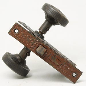 Antique Sargent Vernacular Cast Iron Door Knob Set - Etsy