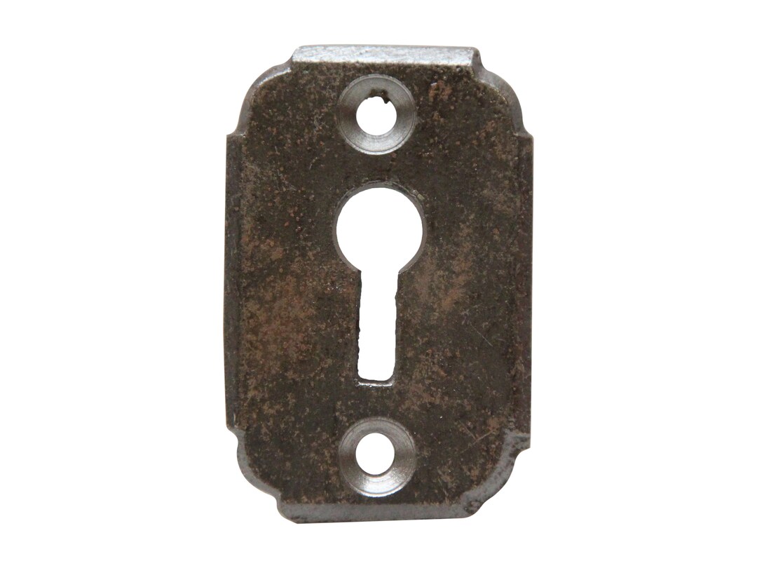 Repro Black Cast Iron Rounded Corner Door Keyhole Cover - Etsy