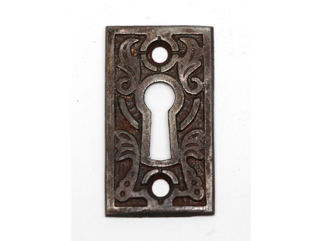 Antique 1.75 In. Aesthetic Cast Iron Door Keyhole Cover Plate - Etsy