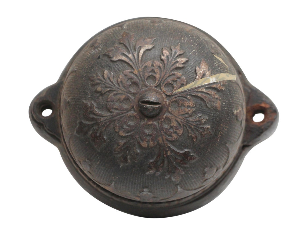 Antique Victorian Black Cast Iron Door Bell - Etsy