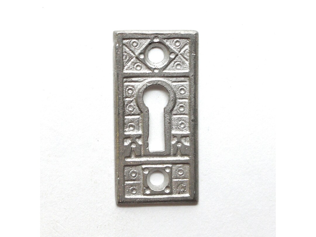 Antique 1.875 In. Nickeled Brass Aesthetic Door Keyhole Cover Plate - Etsy