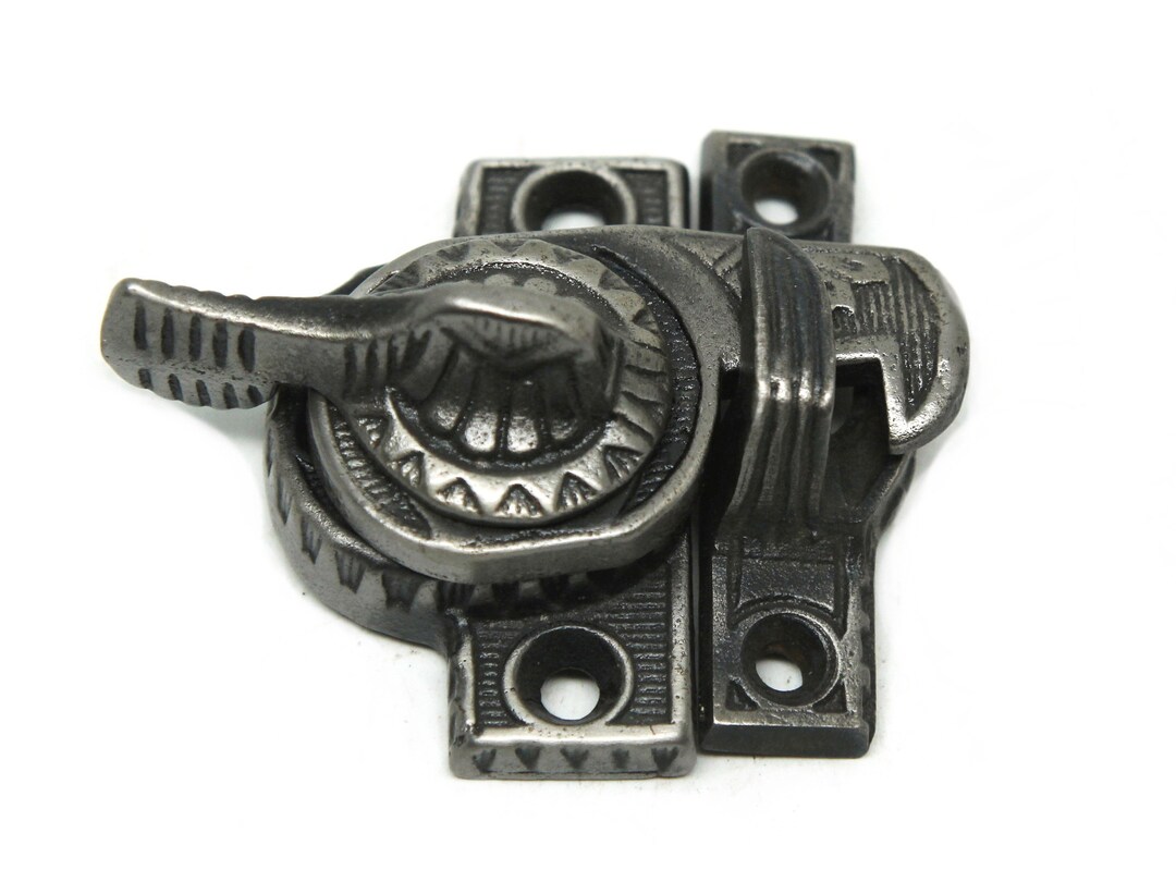Antique Ornate Black Finish Iron Window Latch - Etsy