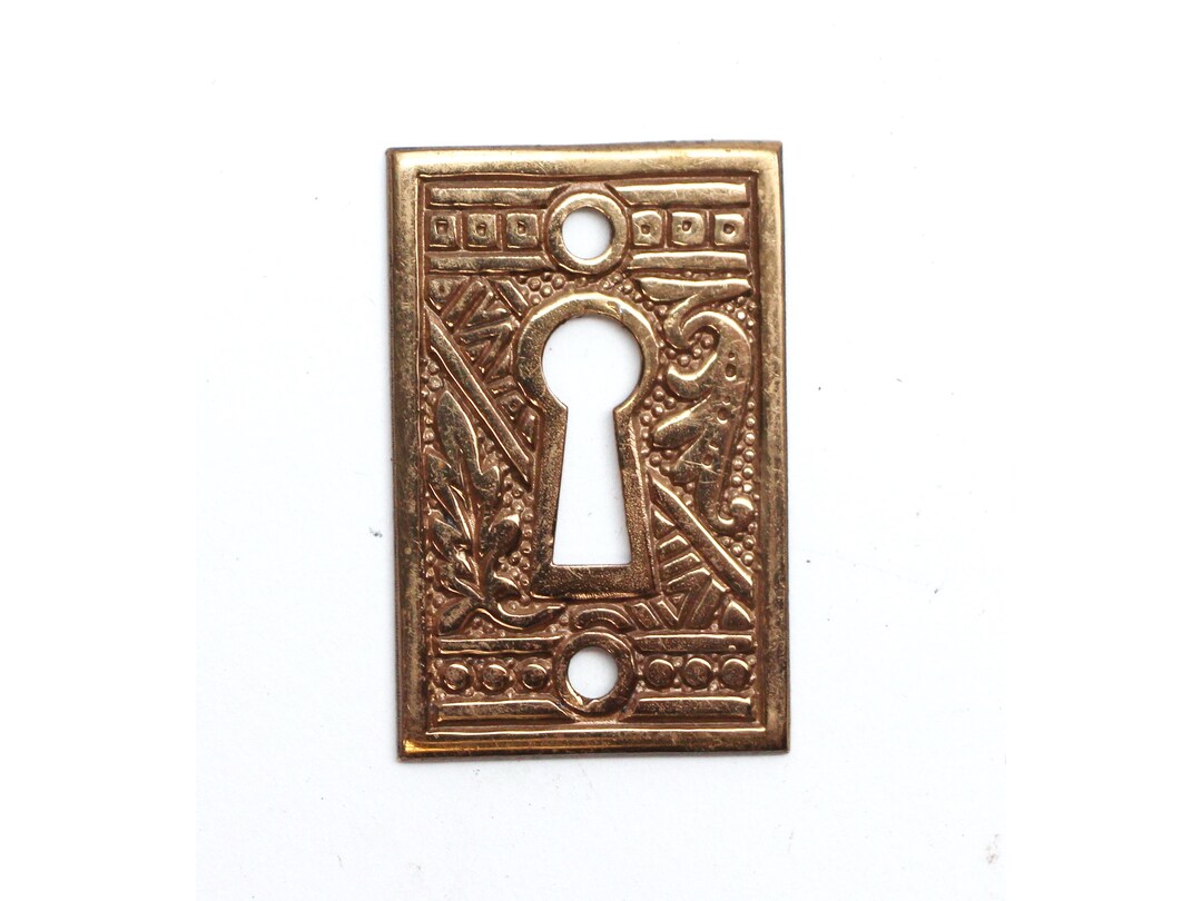 Antique 1.75 In. Aesthetic Ornate Brass Door Keyhole Cover Plate - Etsy