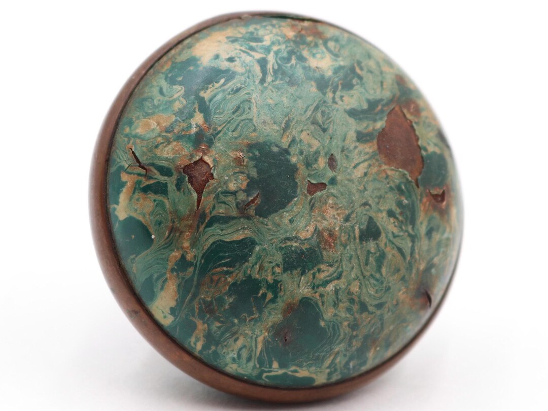 Antique Green & Tan Marbled Cast Iron Passage Door Knob - Etsy