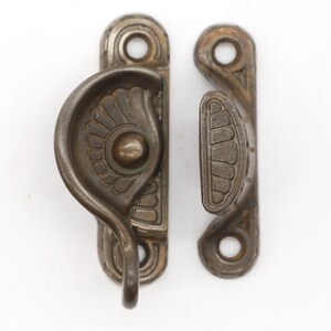 Antique Victorian Scallop Cast Iron Window Lock - Etsy