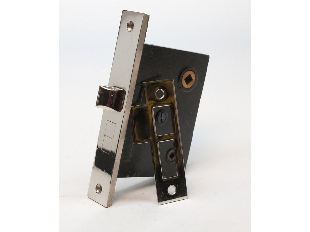 Vintage Cast Iron & Chrome Communicating Door Mortise Lock - Etsy