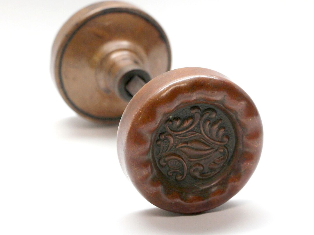 Antique 1890s Bronze Reading Eulalia Rococo Passage Door Knobs - Etsy