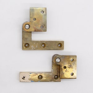 Pair of 3 In. Polished Brass Left Swinging Door Pivot Hinges - Etsy