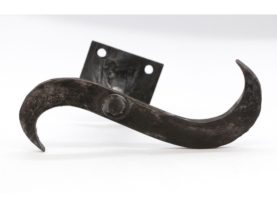 Antique Hand Forged Black Wrought Iron Shutter Dog - Etsy