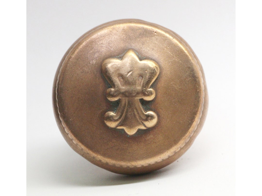 Antique Brass Reading Fleur De Lis Passage Door Knob - Etsy
