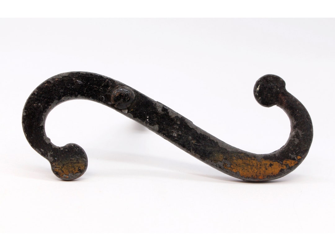 Hand Forged Scroll 6.5 In. Black Wrought Iron Shutter Dog - Etsy