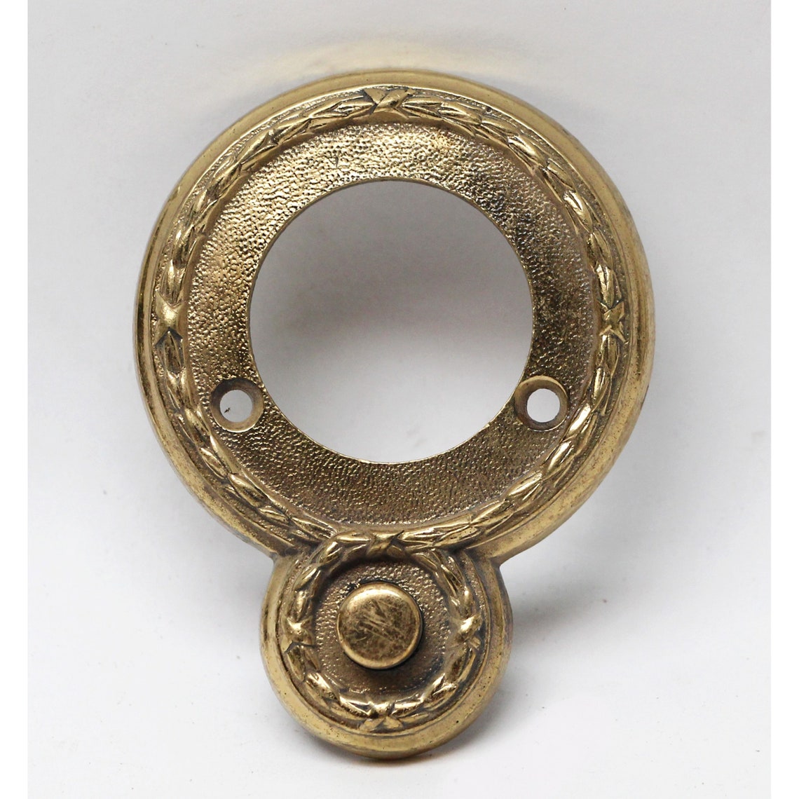 Antique Brass Door Bell Plate With Push Button - Etsy
