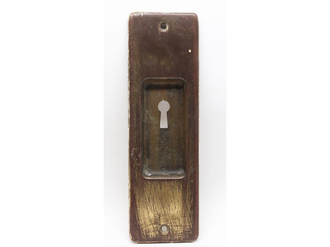 Vintage Brass Yale Pocket Door Plate - Etsy