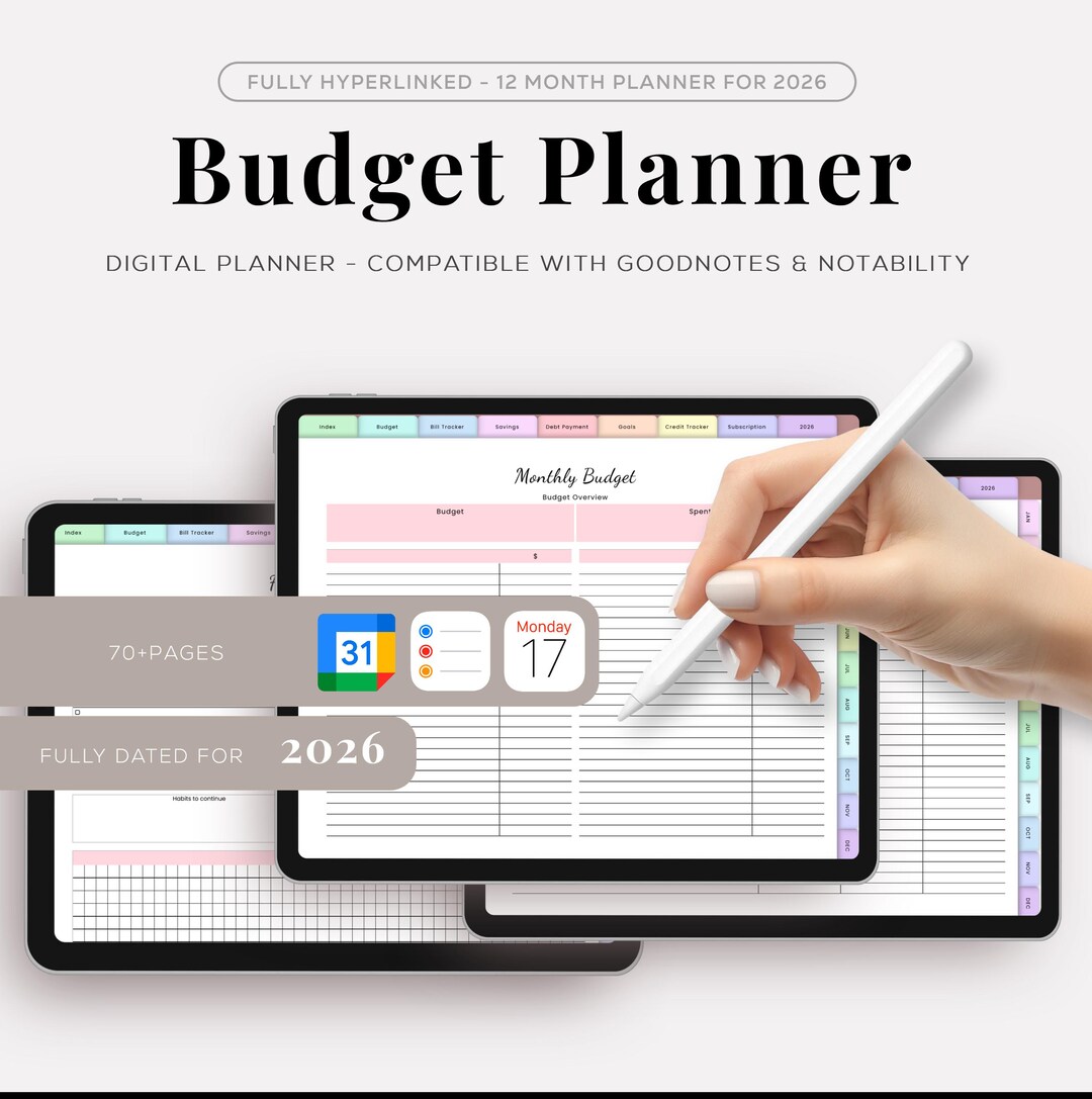 Goodnotes Budget Planner, Finance Tracker, iPad Planner (digital ...