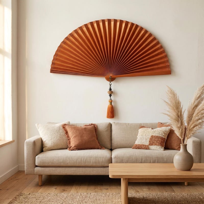 Large Decorative Fan - Etsy