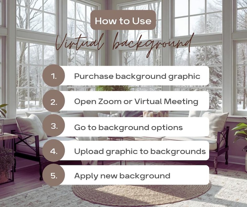 Virtual Background / Zoom Background, January Feels, Green Accents - Etsy