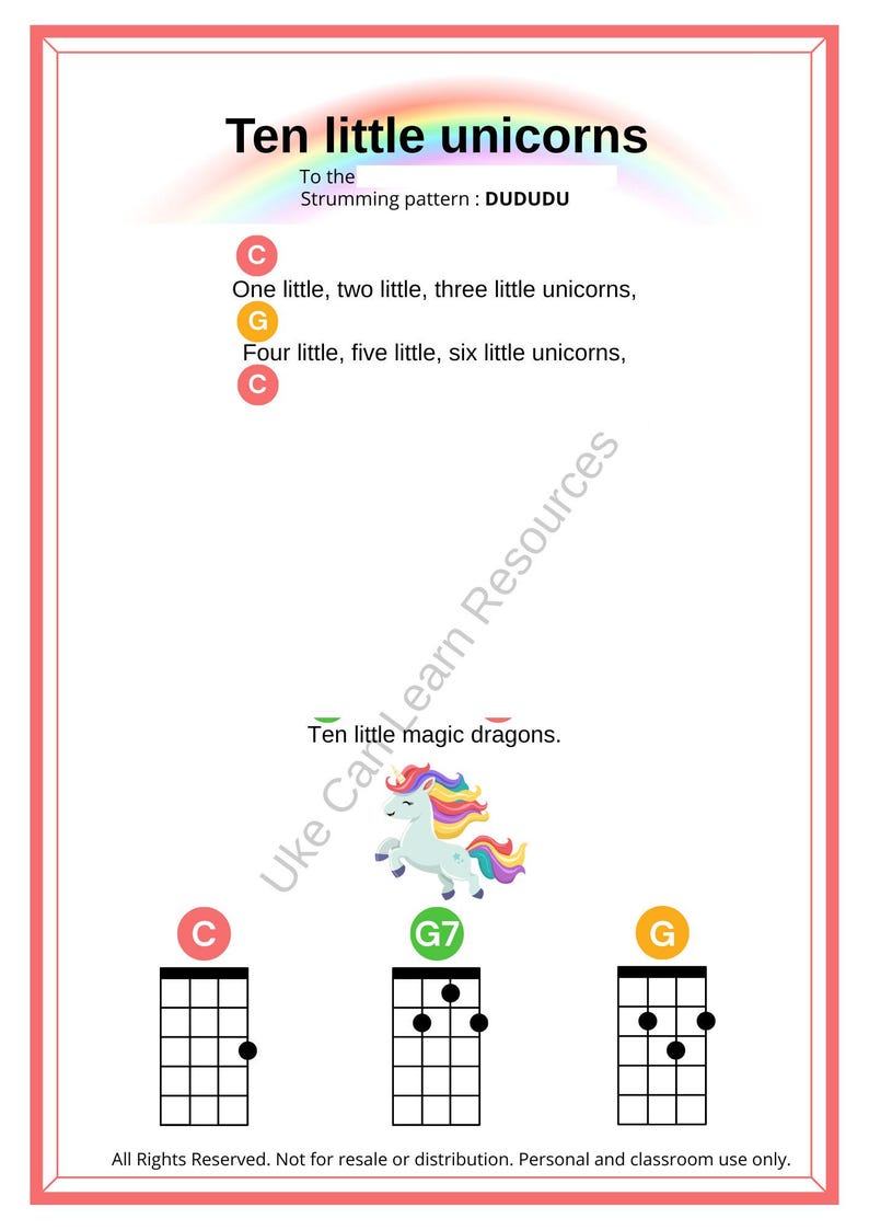 Ukulele Songbook for Preschool Teachers | 15 Songs, Flashcards, Audio ...