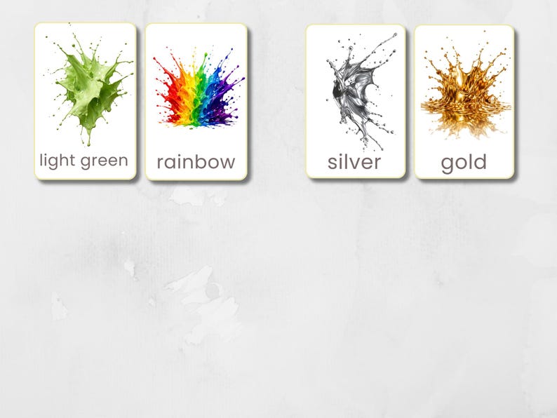 Colors Flashcards Printable Montessori ESL Color Cards Toddlers ...