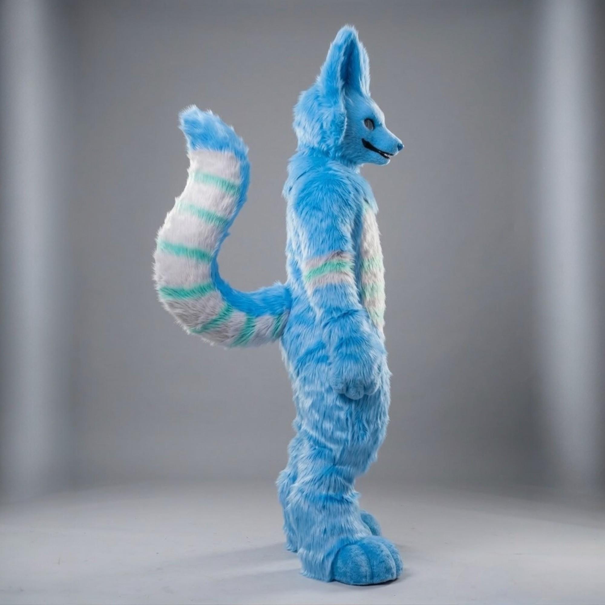 Blue Fox Fursuit Full Body Costume, Anthropomorphic Character Cosplay ...