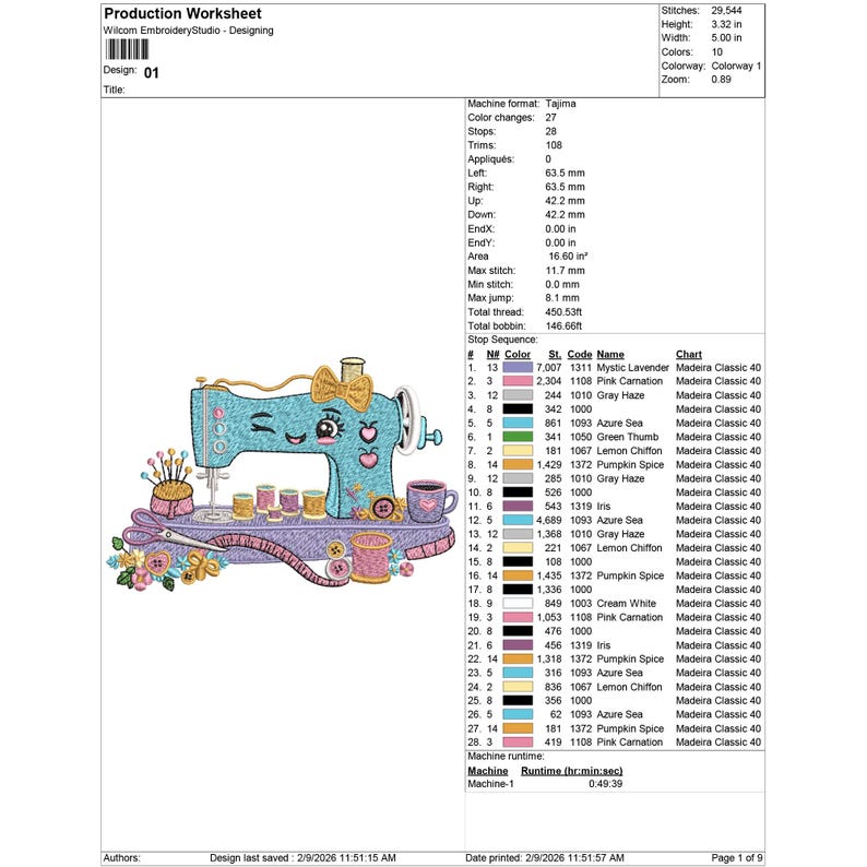 Happy Sewing Machine Embroidery Design, Craft Room Decor (digital ...