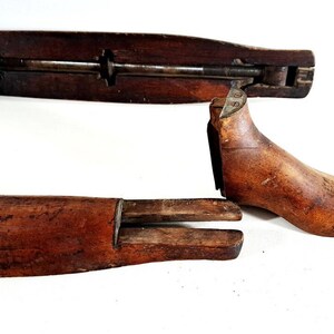 Wooden Boot Stretcher, Vintage Wooden Hand Cranked Riding Boot ...
