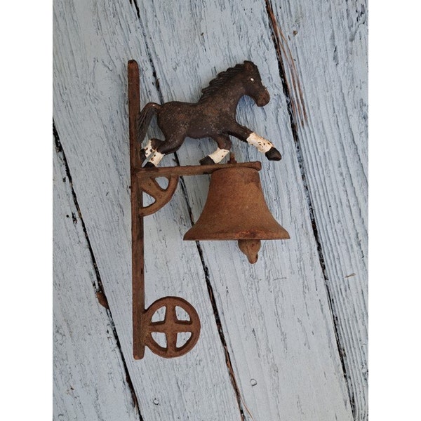 Vintage Cast Iron Farm Bell - Etsy