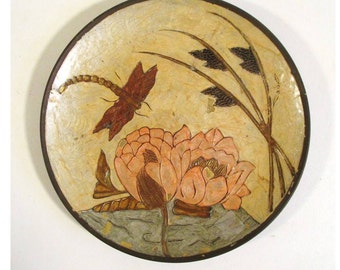 Asian lotus plate | Etsy