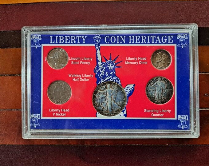Liberty Coin Heritage Set, Vintage Walking Liberty Half, Standing ...