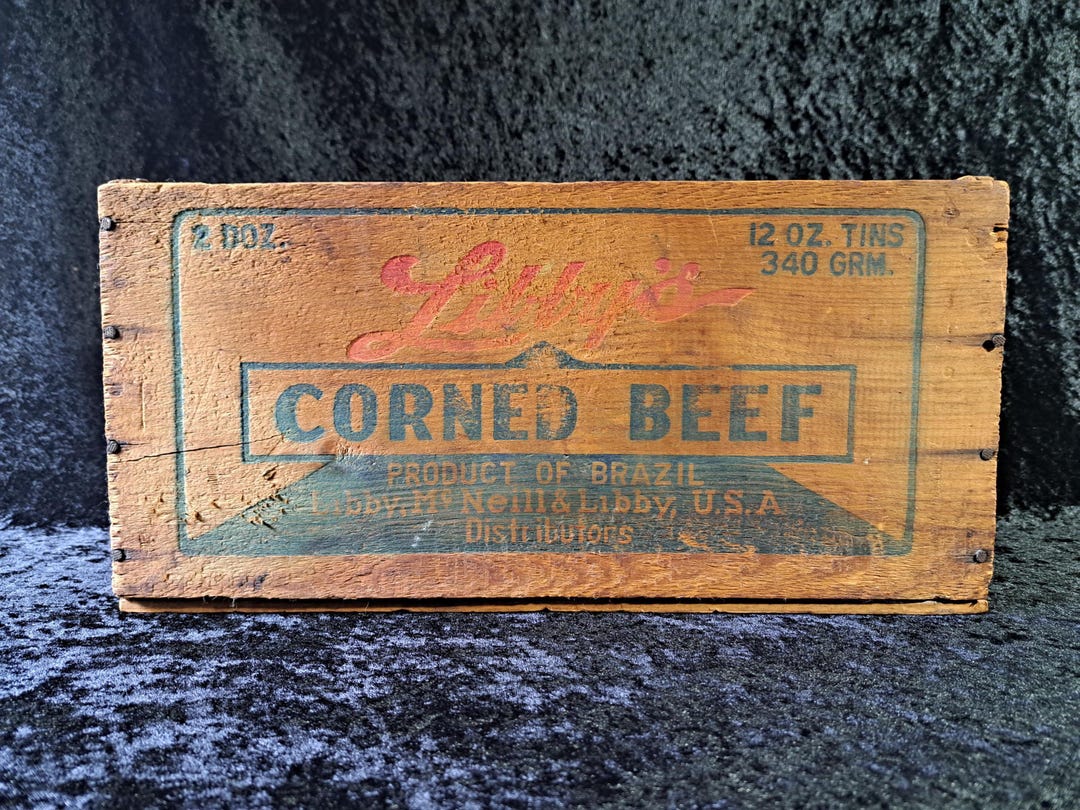 Libby's Corned Beef Box, Wooden, Vintage Libby's Shipping Crate, Rustic ...