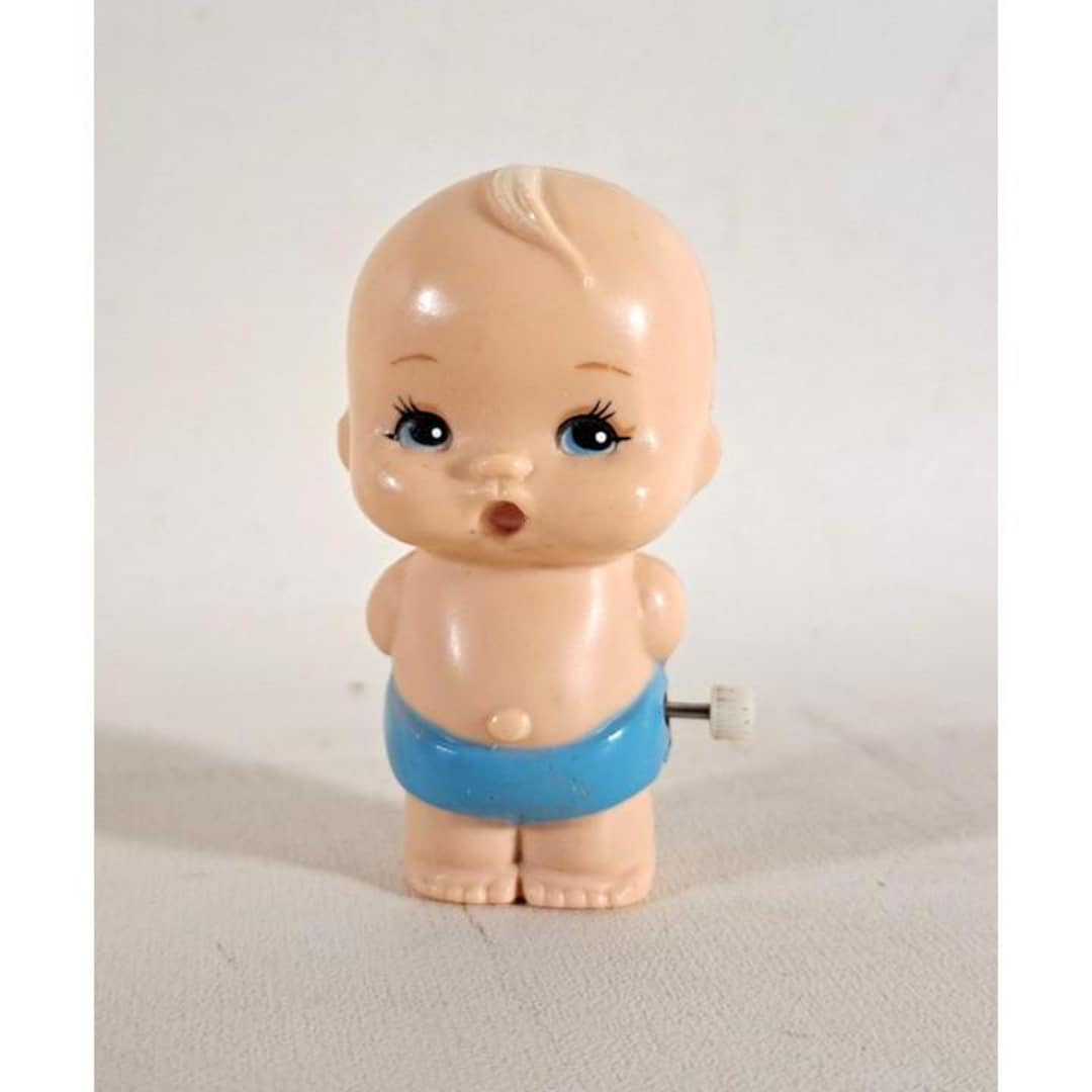 Baby Boy Wind up Toy, Vintage Mechanical Toy, 1977 Tomy Desk Toy, Baby ...