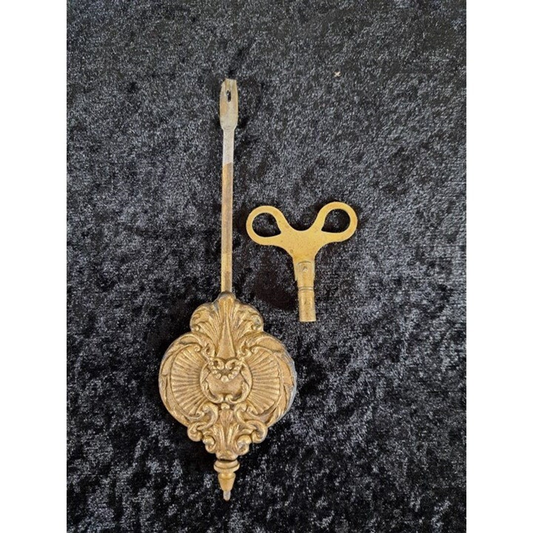Waterbury Longer Clock Pendulum and Key Vintage Antique Victorian ...