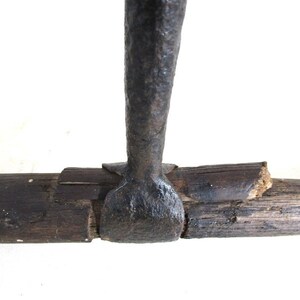 Vintage Forged Iron Baling Hook, Rustic Butcher Tool, Farmhouse Decor ...