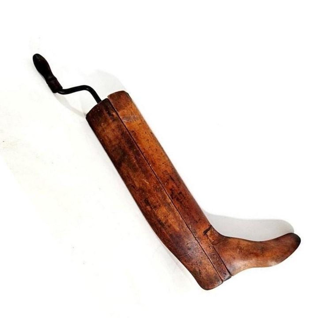 Wooden Boot Stretcher, Vintage Wooden Hand Cranked Riding Boot ...