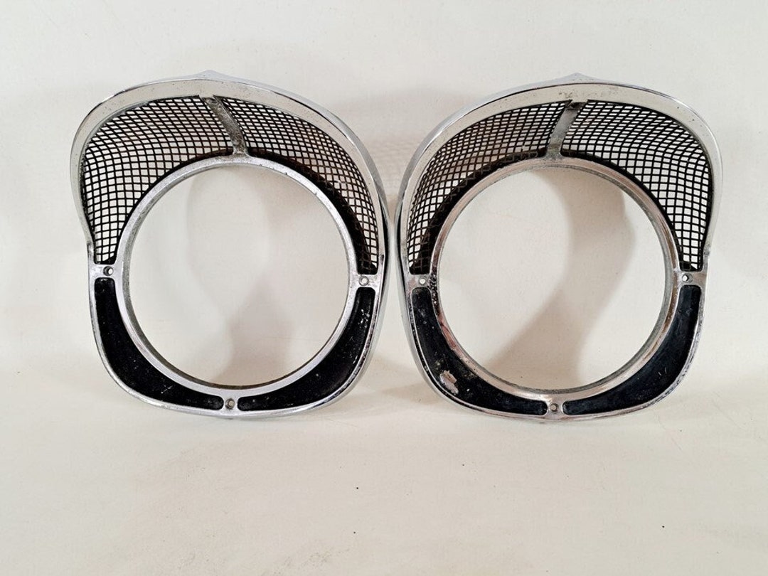 1957 Chevy Headlight Bezels, Pair Vintage Original Authentic Chrome ...