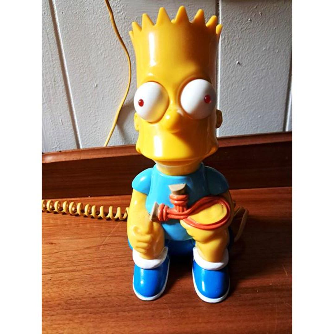 Bart Simpson Landline Phone, Vintage 1990 Push Button Phone, Landline ...