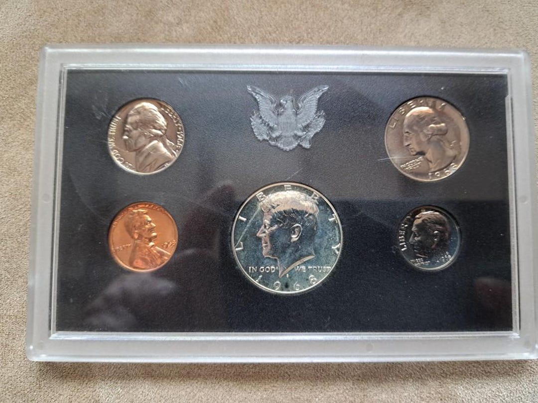 1968 US Proof Set, Vintage United States Coins Uncirculated 1968 Coins ...
