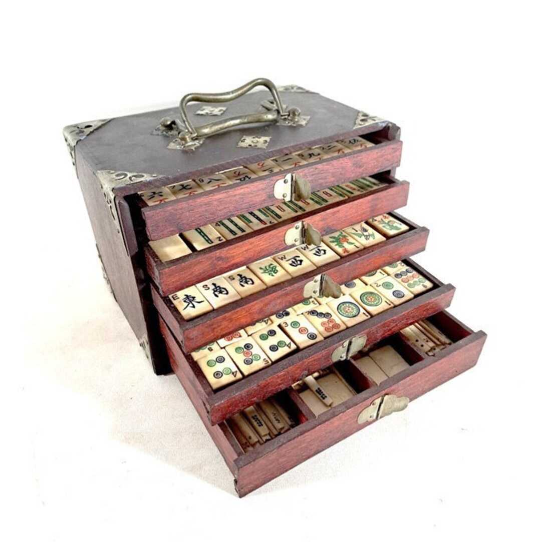Mahjong Set Vintage Antique Mah Jong Set 1920s Bone and - Etsy