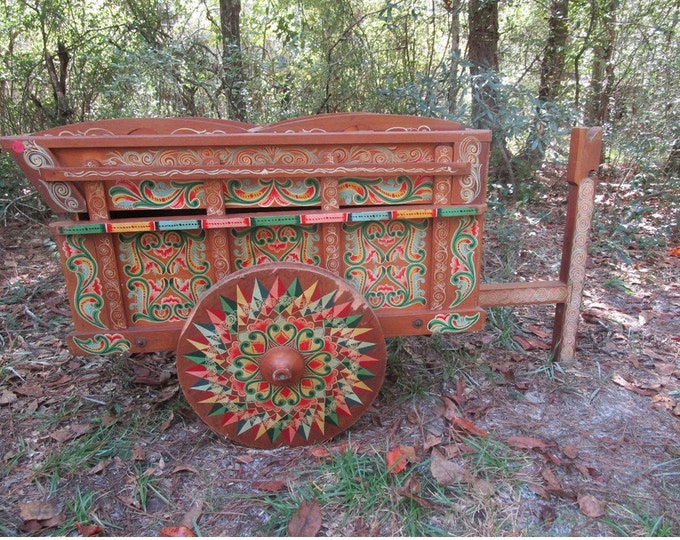 Ox Cart, Vintage Costa Rica Hand Painted Wagon, Sarchi Carretas, Coffee ...