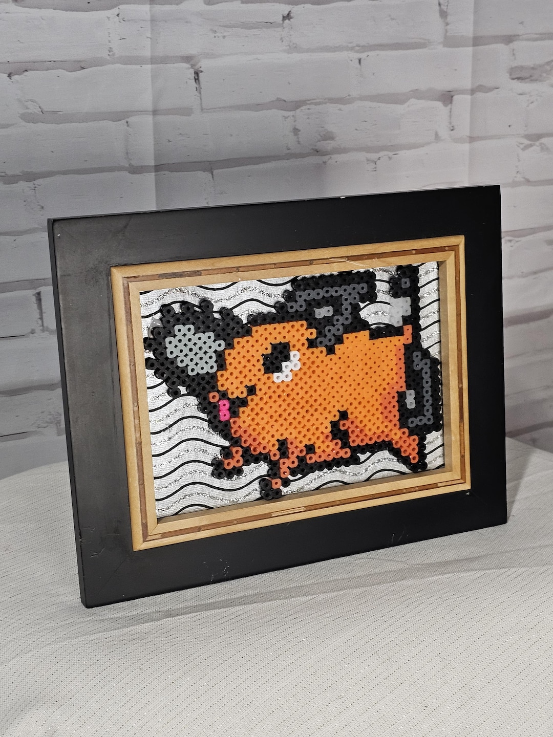 Pochita-inspired Pixel Art | Chainsaw Man Fan Art | Framed Beaded Art ...