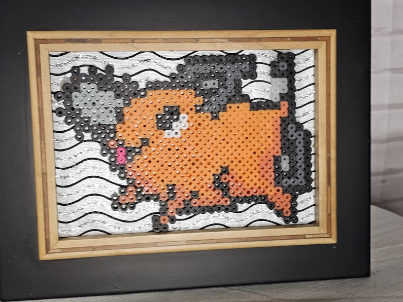 Pochita-inspired Pixel Art | Chainsaw Man Fan Art | Framed Beaded Art ...