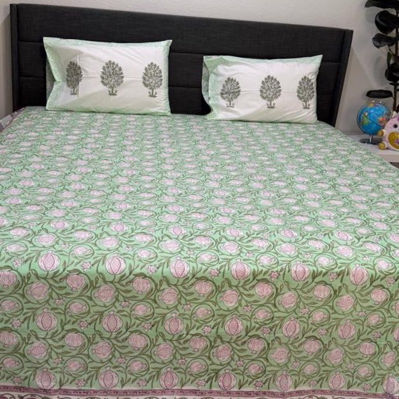 Block Print Bed Sheet - Etsy