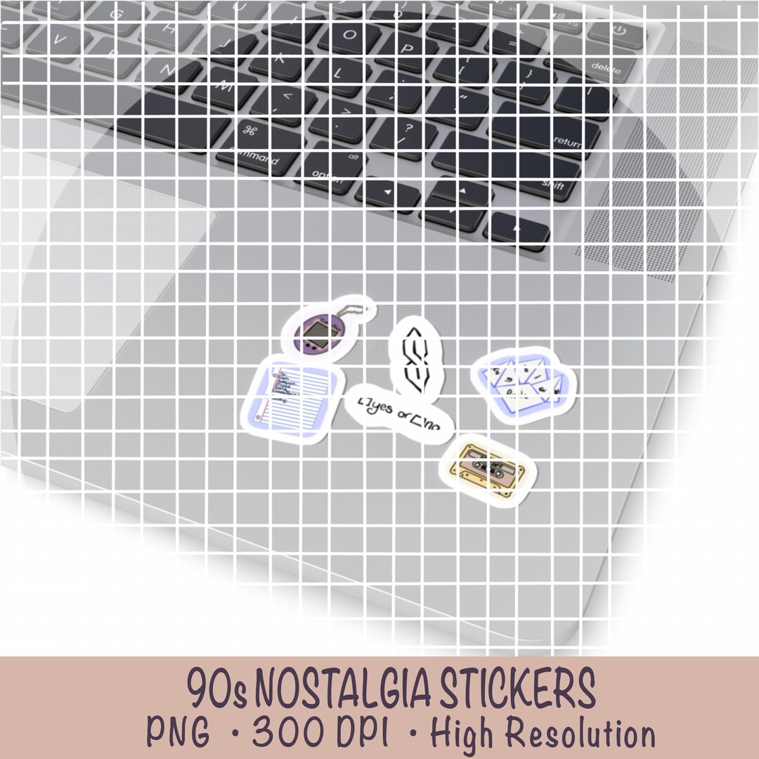 90s Nostalgia Sticker Pack | Retro Digital Stickers | Y2K Planner ...