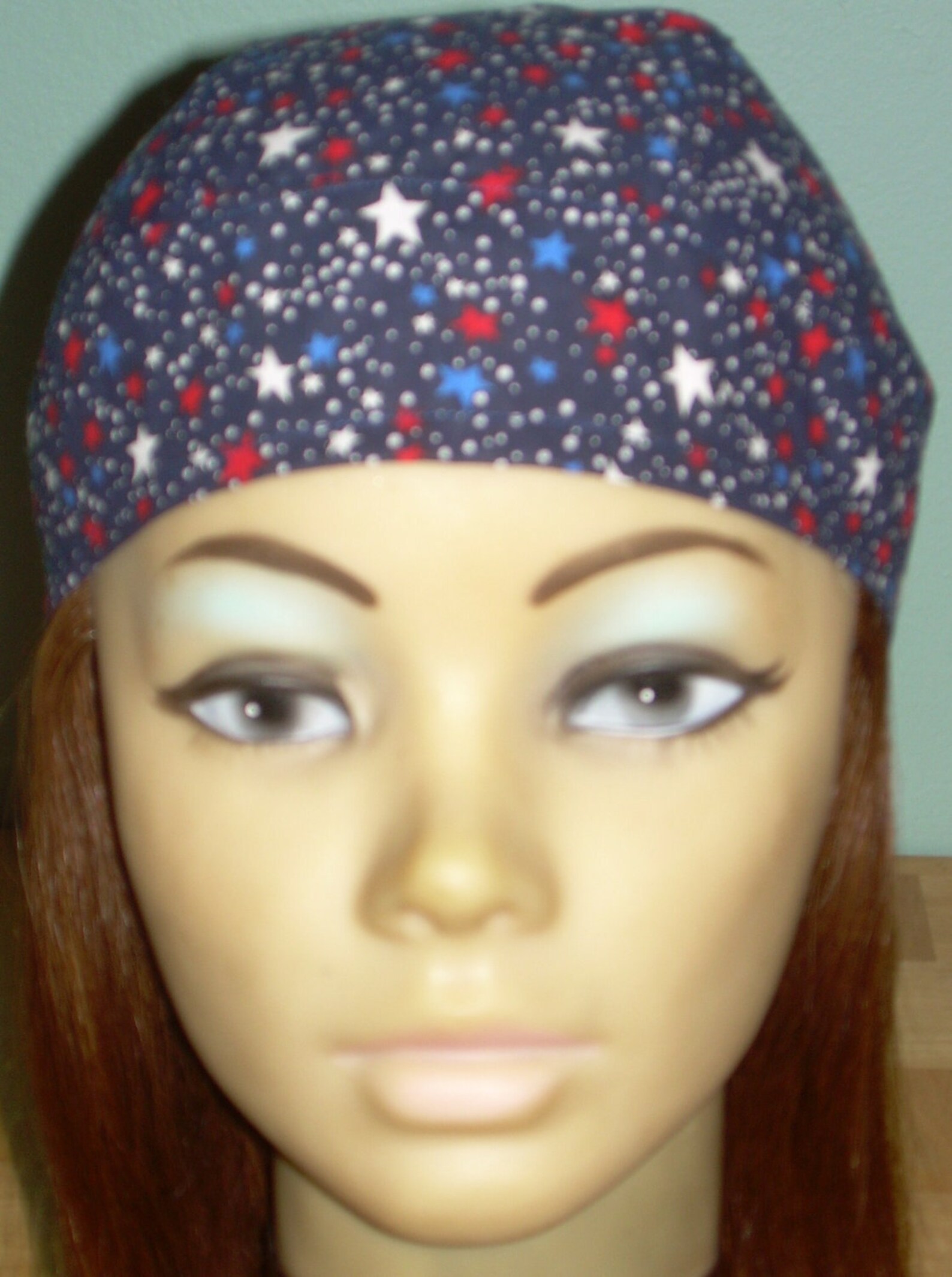Red, White and Blue Stars Skull Cap - Etsy