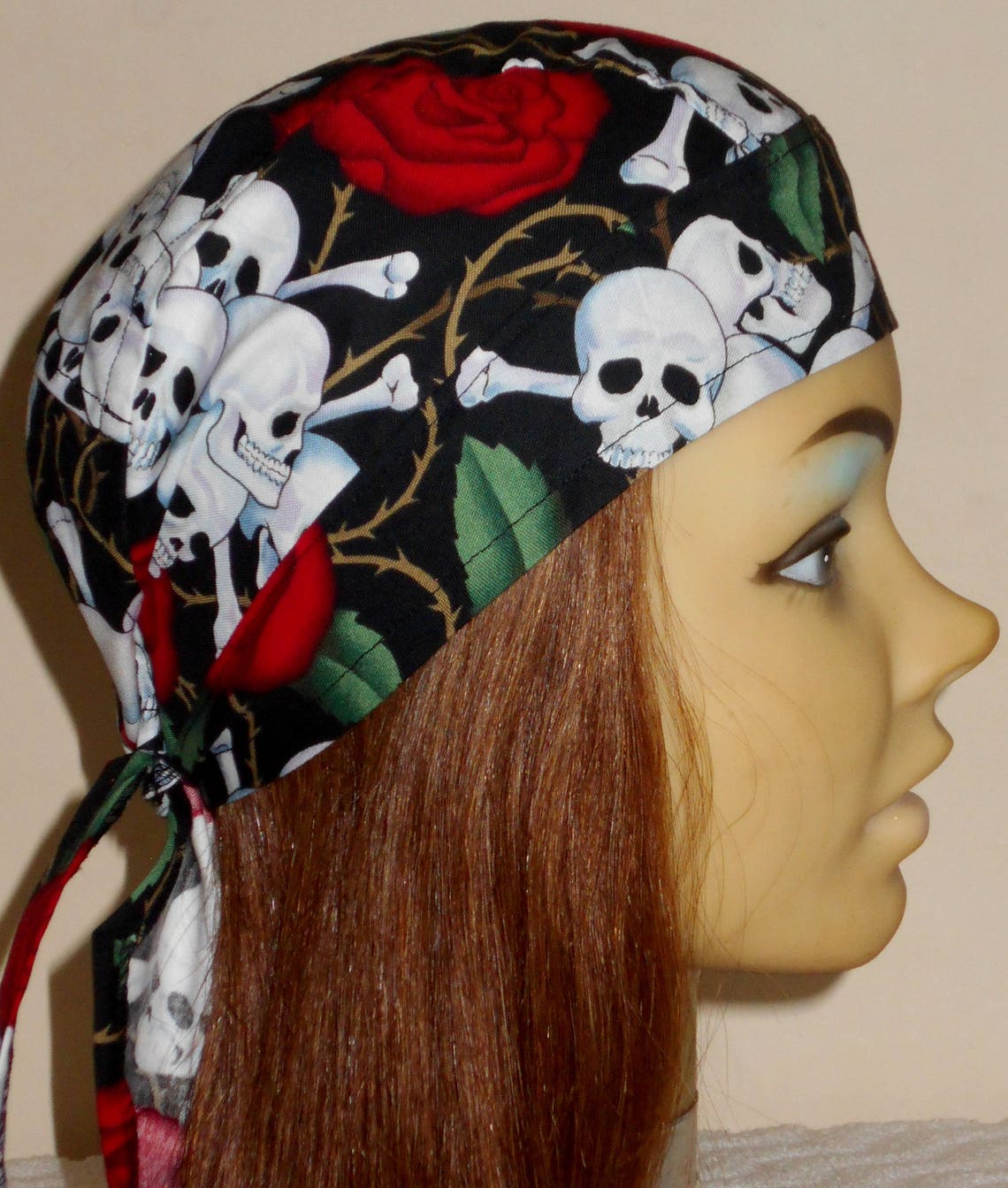 Skulls N Roses Doo-rag - Etsy
