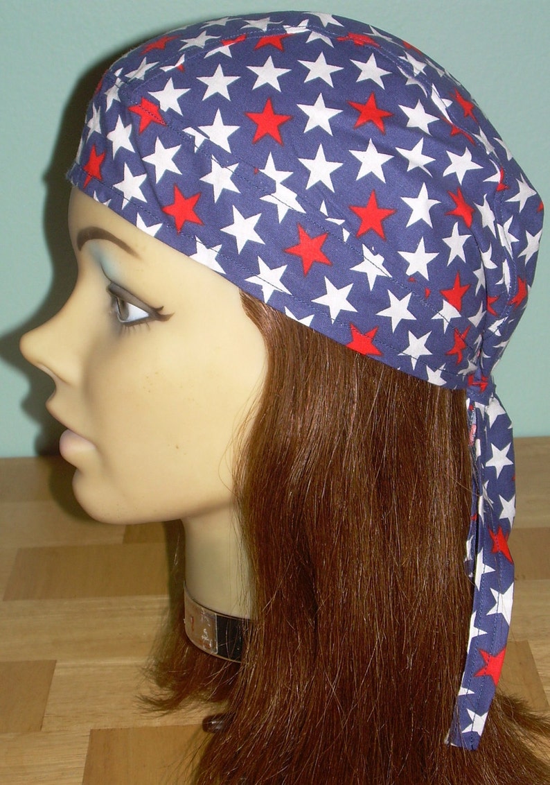 Red White and Blue Stars Doo Rag - Etsy