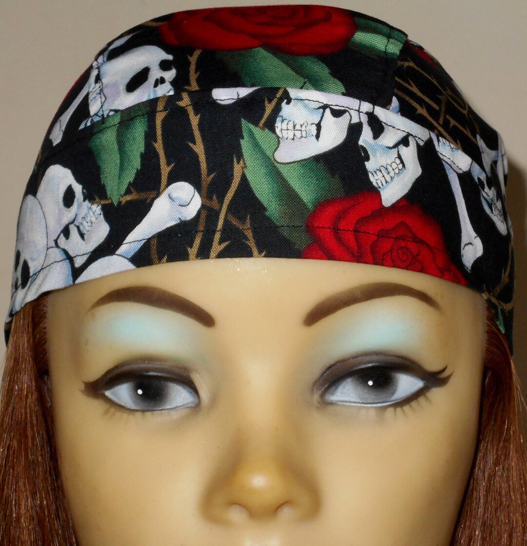 Skulls N Roses Doo-rag - Etsy