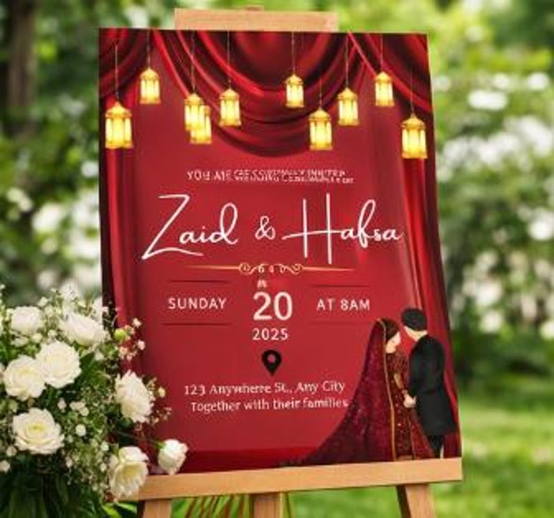 Wedding Card, Digital Wedding Invitation, Printable Wedding Card ...