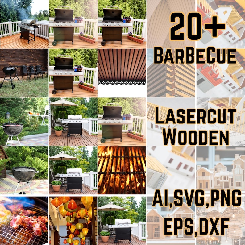 20+ Barbecue Laser Cut Bundle | SVG DXF CDR Files - Etsy
