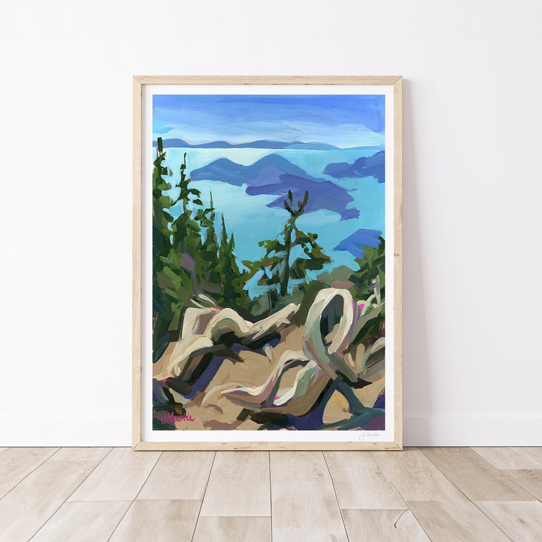 Saint Marks Summit Print // North Vancouver Lookout // Painting by ...